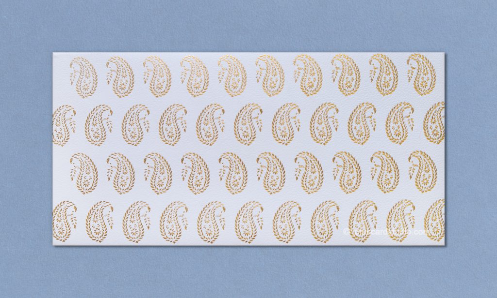 Floral Indian Shagun Envelope in Ivory - Lotus Card Studio
