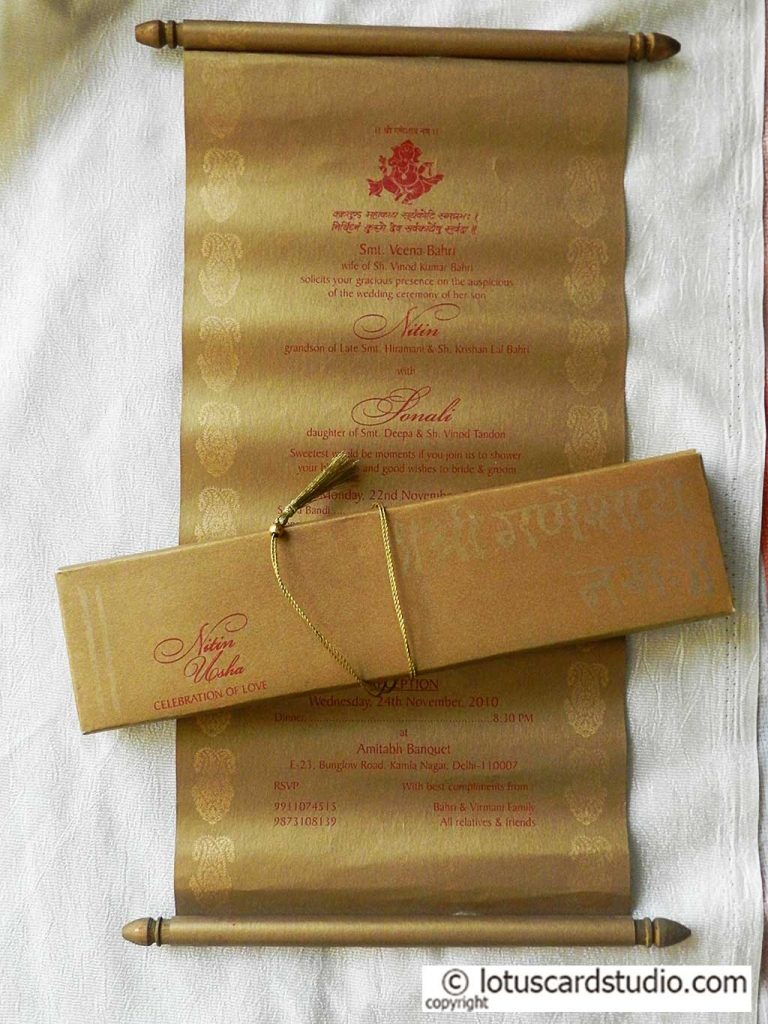 Scroll Wedding Invitations | Scroll Wedding Cards