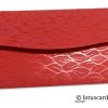Vibrant Foil Metallic Red Gift Envelope with Golden Ferns - Lotus Card ...
