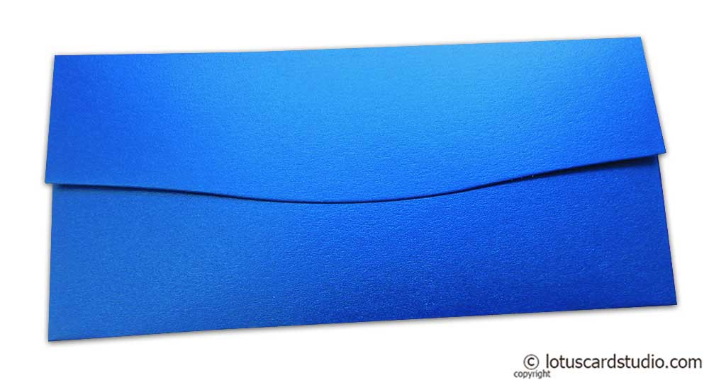 Paisley and Damask Designer Money Envelope in Imperial Blue