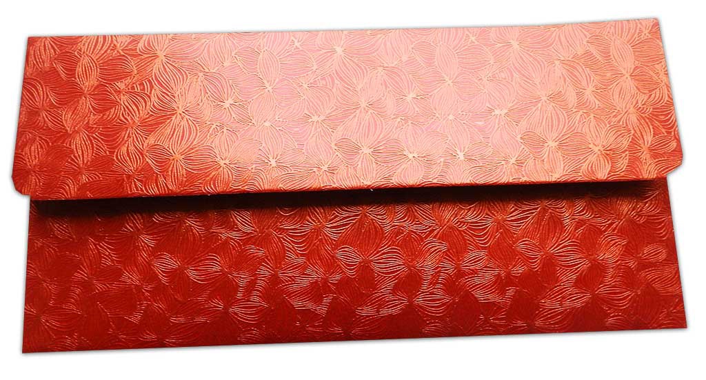 Red Petals Design Money Envelope