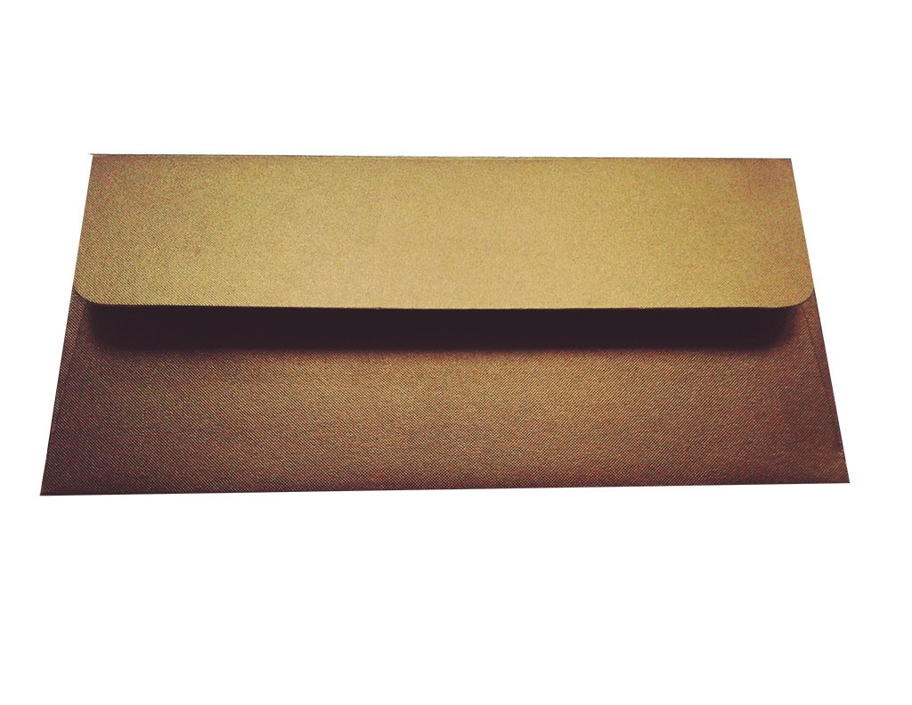 Rich Brown Money Envelope with Golden Crown Flower